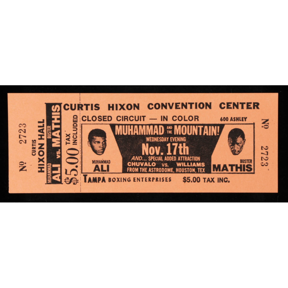 1971 Muhammad Ali vs. Buster Mathis Curtis Hixon Convention Center ...