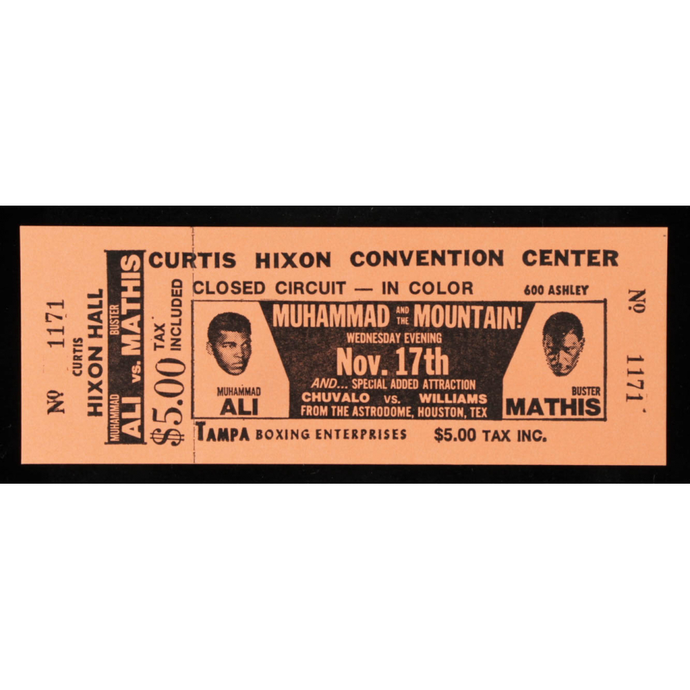 1971 Muhammad Ali vs. Buster Mathis Curtis Hixon Convention Center ...