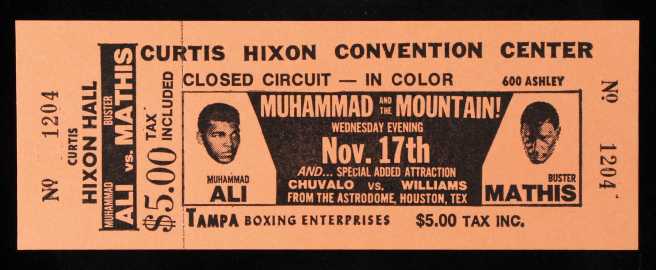 1971 Muhammad Ali vs. Buster Mathis Curtis Hixon Convention Center ...