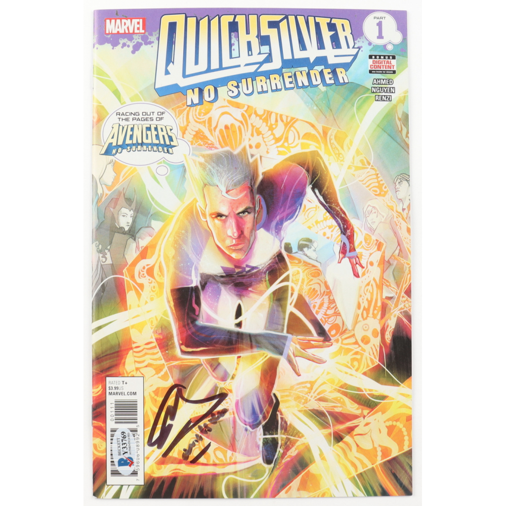 Evan Peters Signed 2017 "Quicksilver" Issue #1 Comic Book Inscribed ...