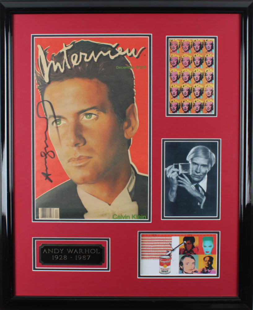 Andy Warhol Signed 23.5x28.5 Custom Framed Photo Display (JSA LOA) (See ...