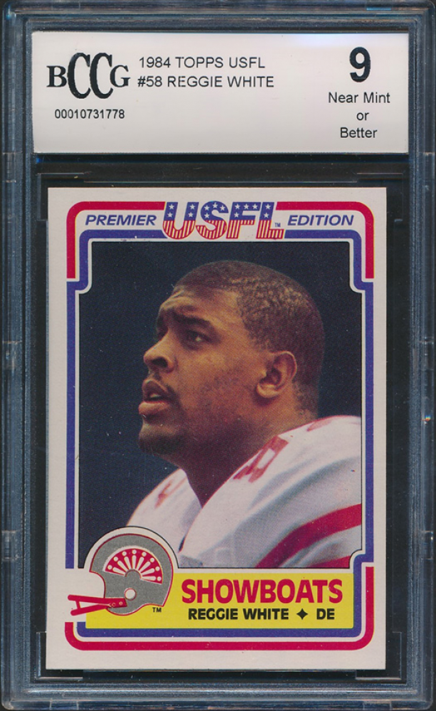 Reggie White 1984 Topps USFL #58 RC (BCCG 9) | Pristine Auction