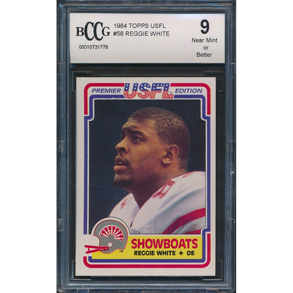 Reggie White 1984 Topps USFL #58 RC (BCCG 9) | Pristine Auction