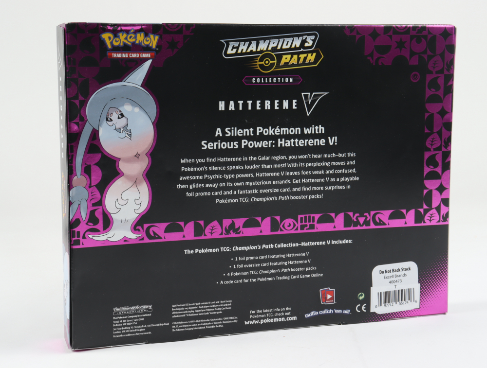 Pokemon Champion's Path Hatterene Collection Box | Pristine Auction