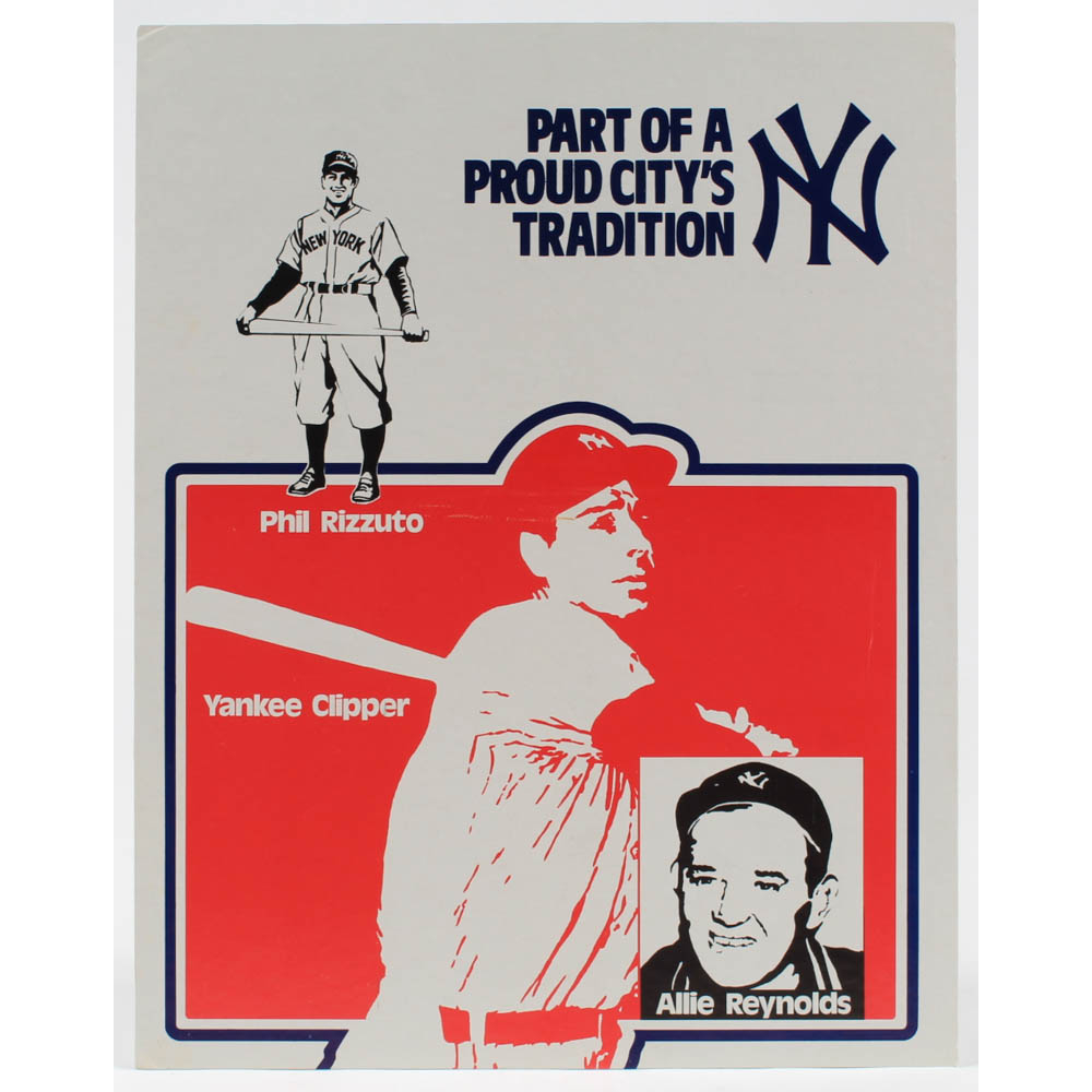 1970 Yankees 11x14 Budweiser Advertisement with Joe DiMaggio, Phil ...