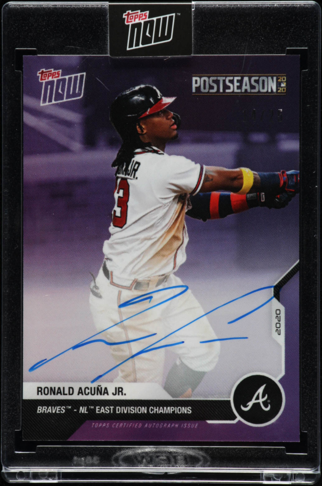 Ronald Acuna Jr. 2020 Topps Now Autographs Purple #PS71C | Pristine Auction