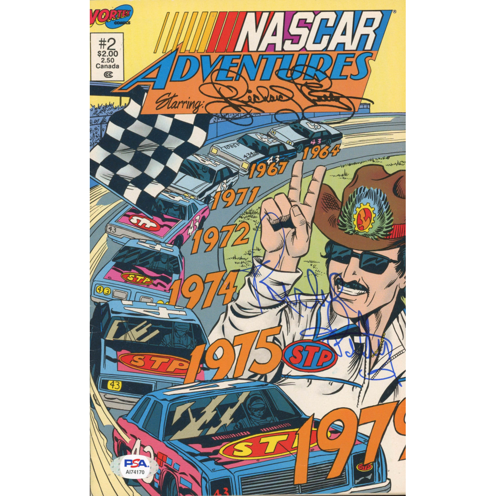 Richard Petty Signed 1991 "Nascar Adventures" Issue #2 Vortex Comic ...