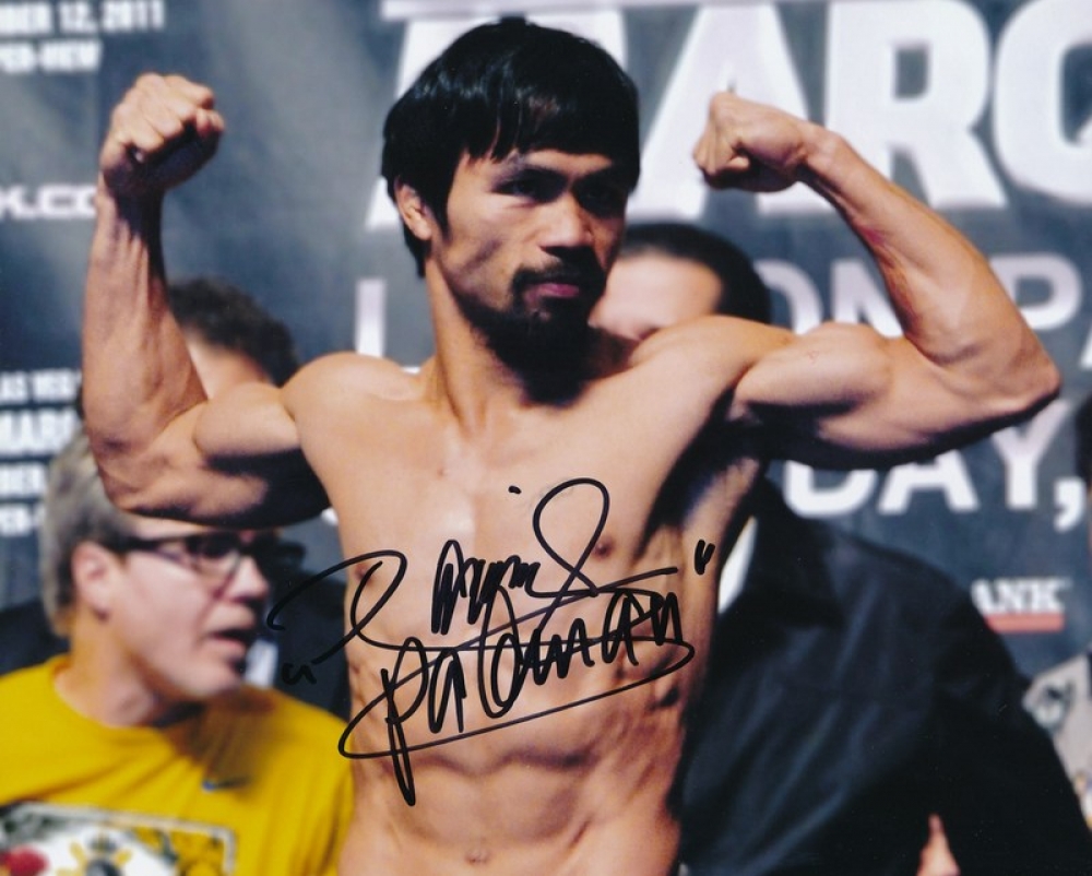 Manny Pacquiao Signed 8x10 Photo Inscribed "Pacman" (Pacquiao COA ...