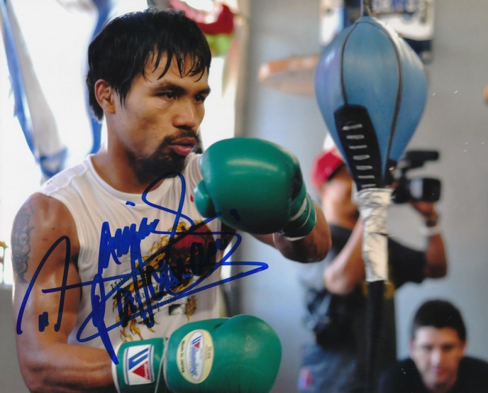 Manny Pacquiao Signed 8x10 Photo Inscribed "Pacman" (Pacquiao COA ...