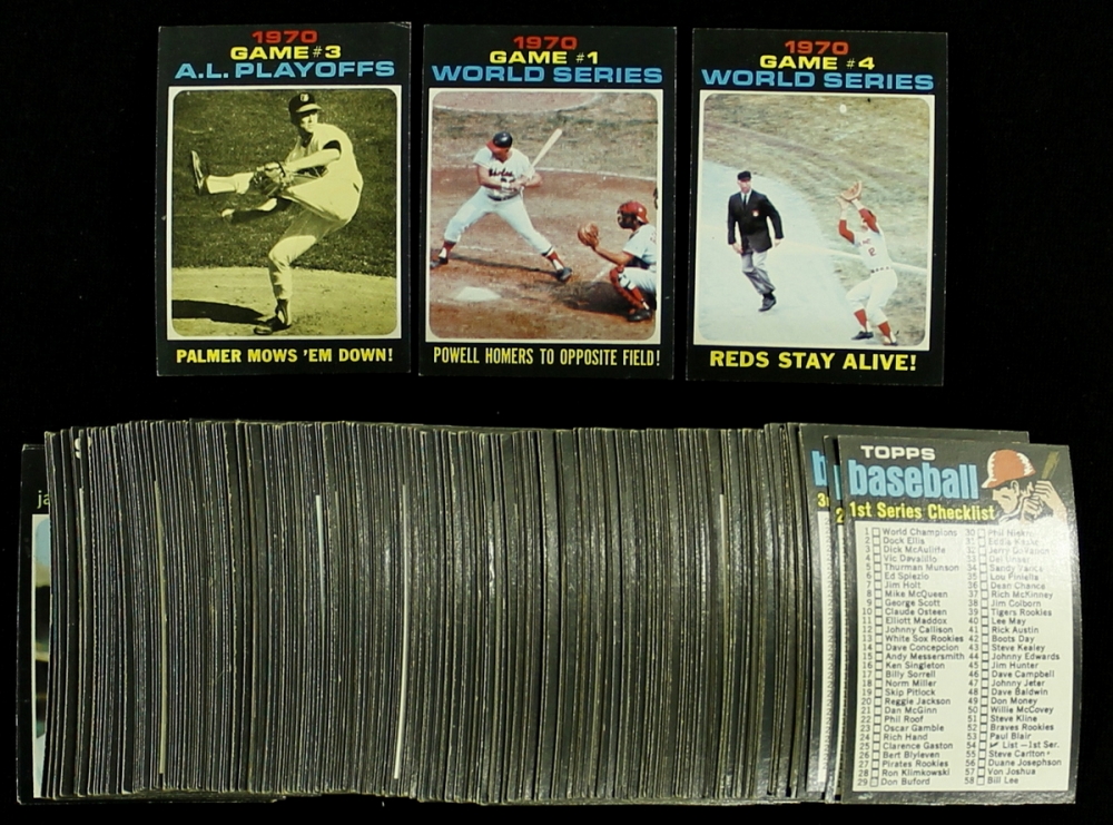 Lot of (200) 1971 Topps Baseball Cards with Lee May, Gene Tenace, Amos ...