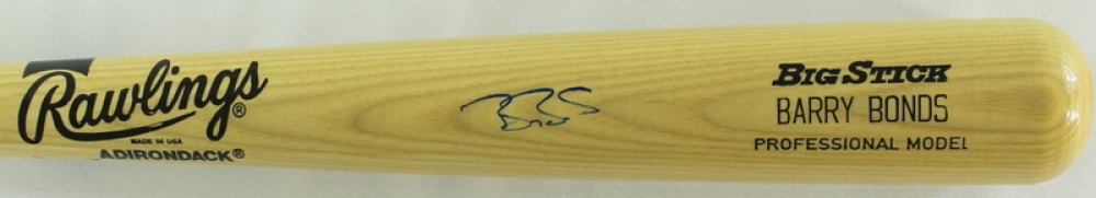 Barry Bonds Signed Professional Model Rawlings Big Stick Baseball Bat ...