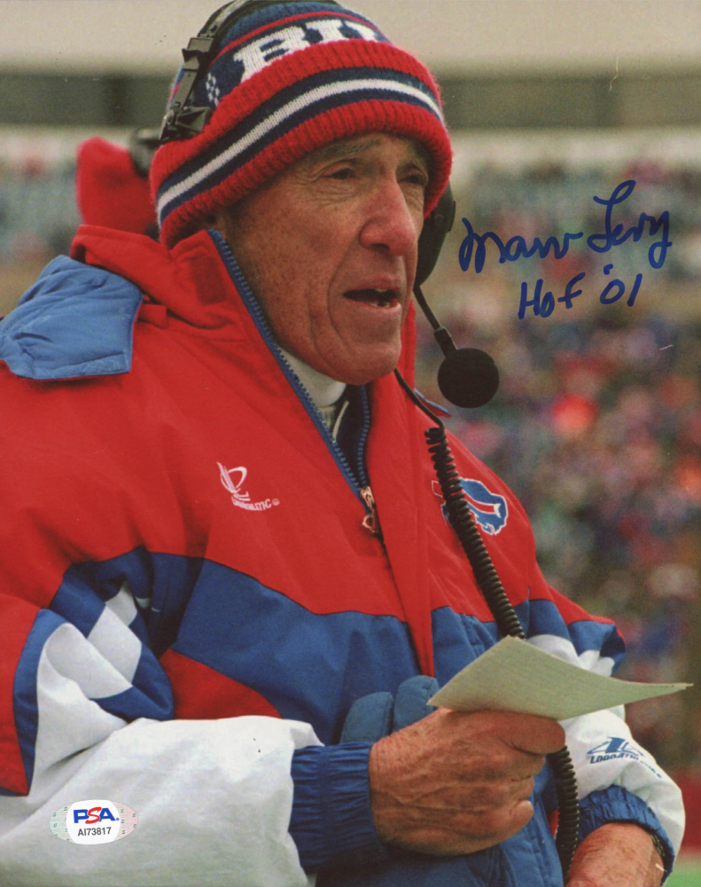 Marv Levy Signed Bills 8x10 Photo Inscribed "HOF '01" (PSA COA ...