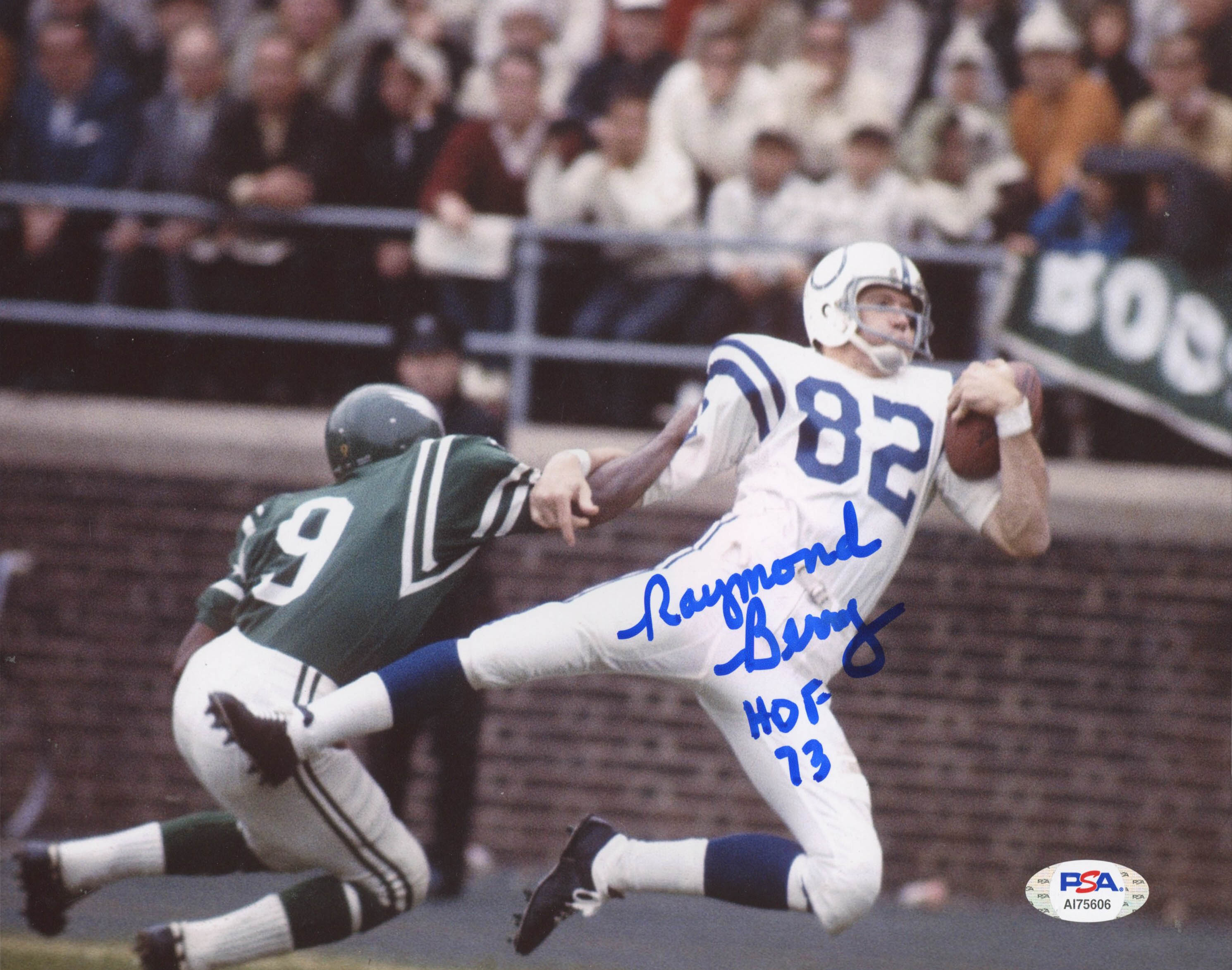 Raymond Berry Signed Colts 8x10 Photo Inscribed "HOF 73" (PSA COA ...