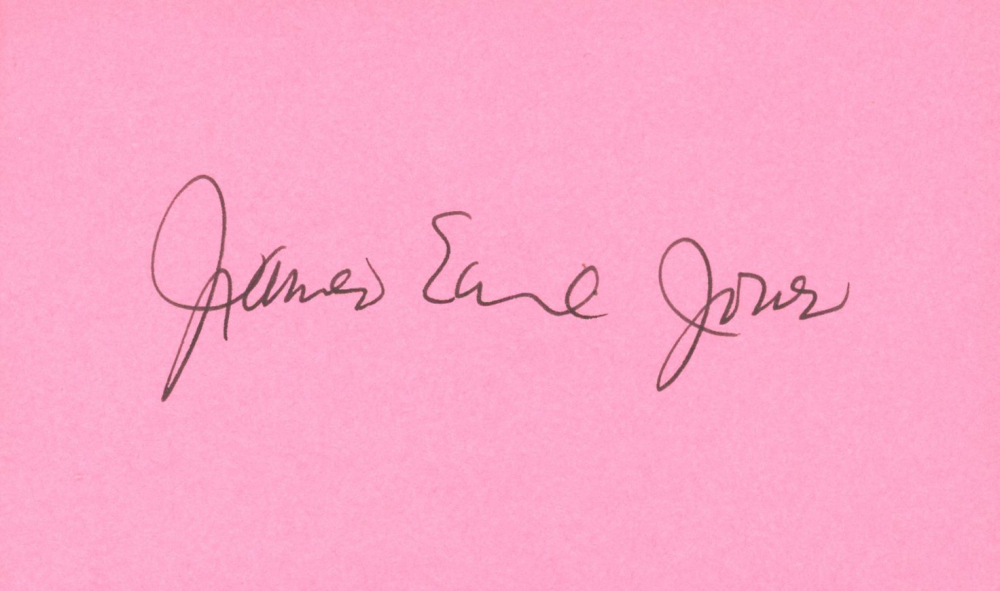 James Earl Jones Signed 3x5 Cut (Beckett COA) (See Description ...