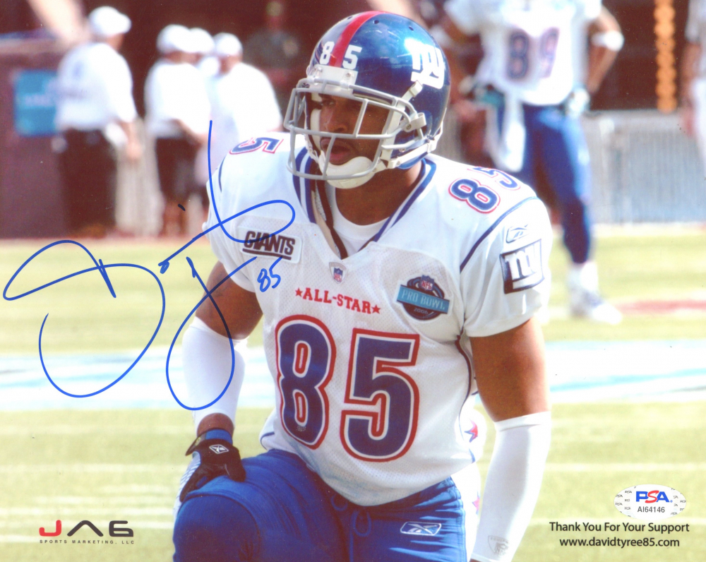 David Tyree Signed Giants 8x10 Photo (PSA COA) | Pristine Auction