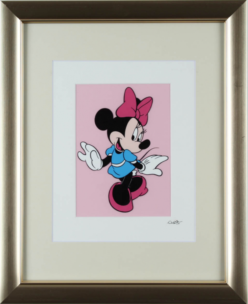 Walt Disney's "Minnie Mouse" 13x16 Custom Framed Hand-Painted Animation ...