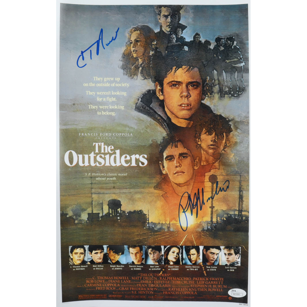 Ralph Macchio & C. Thomas Howell Signed "The Outsiders" 11x17 Photo ...