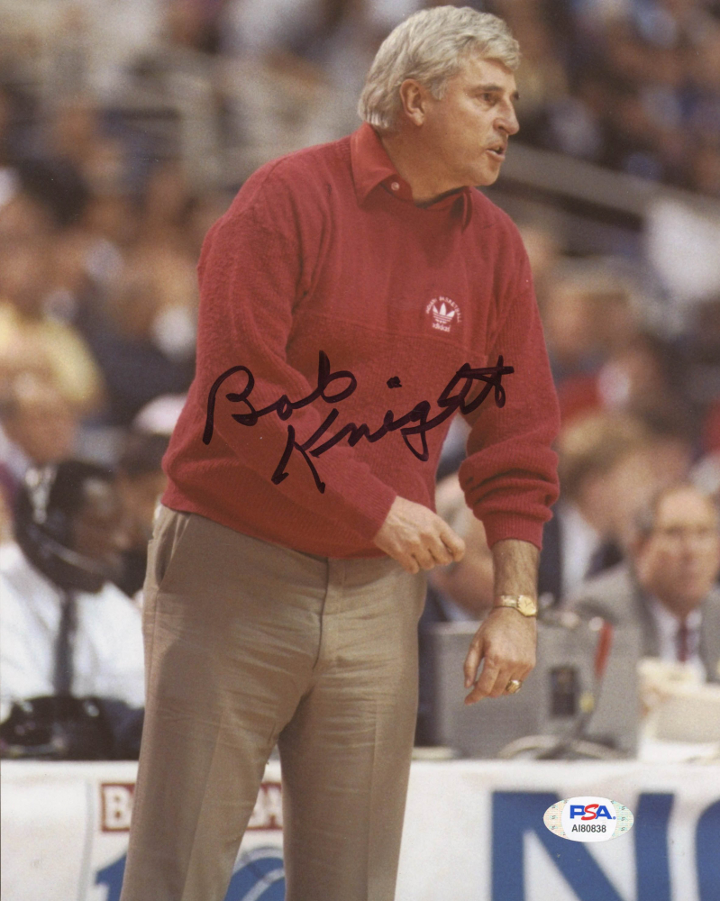 Bobby Knight Signed Indiana Hoosiers 8x10 Photo (PSA COA) | Pristine ...