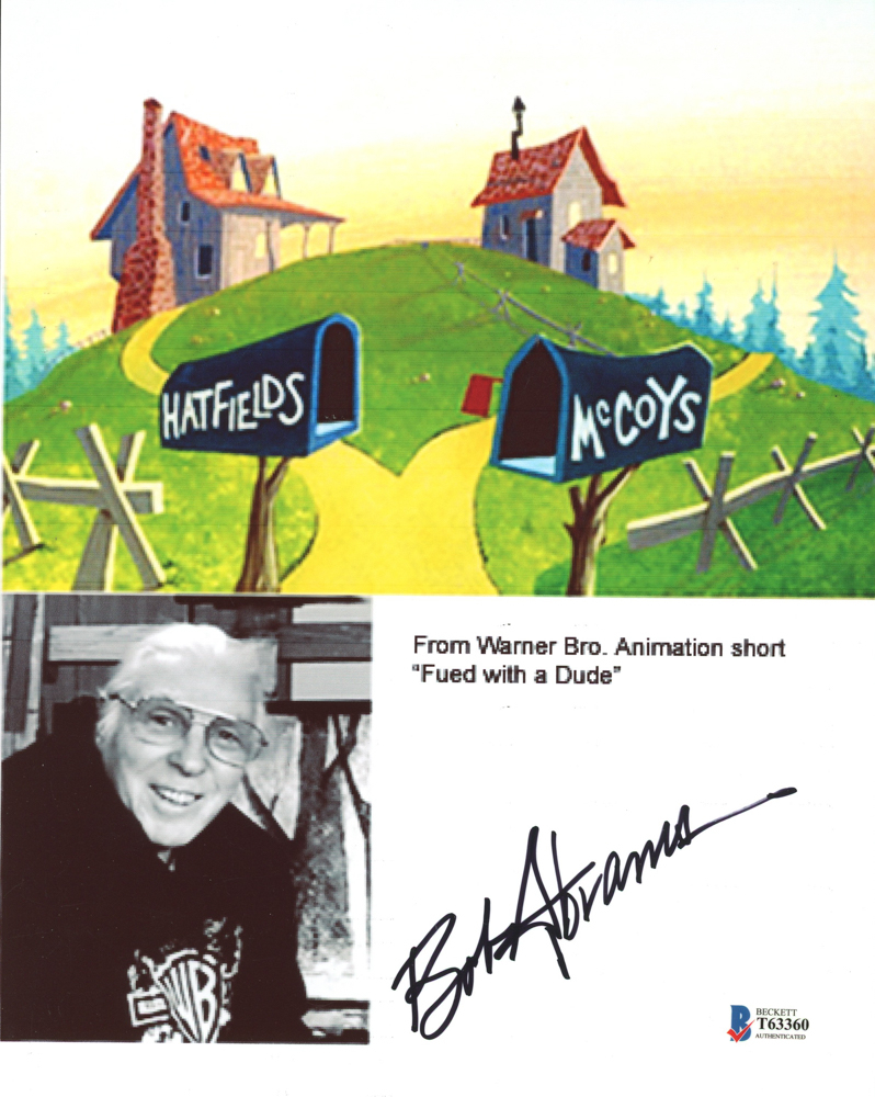 Bob Abrams Signed "Warner Bros. Animation" 8x10 Photo (Beckett COA ...