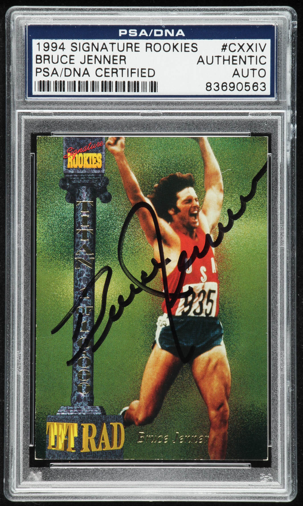 Bruce Jenner Signed 1994 Signature Rookies #124 Card (PSA Encapsulated ...