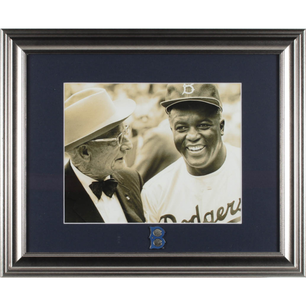 Jackie Robinson & Branch Rickey 13x16 Custom Framed Photo Display with ...