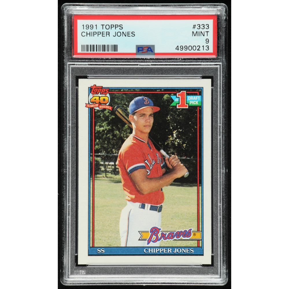Chipper Jones 1991 Topps #333 RC (PSA 9) | Pristine Auction