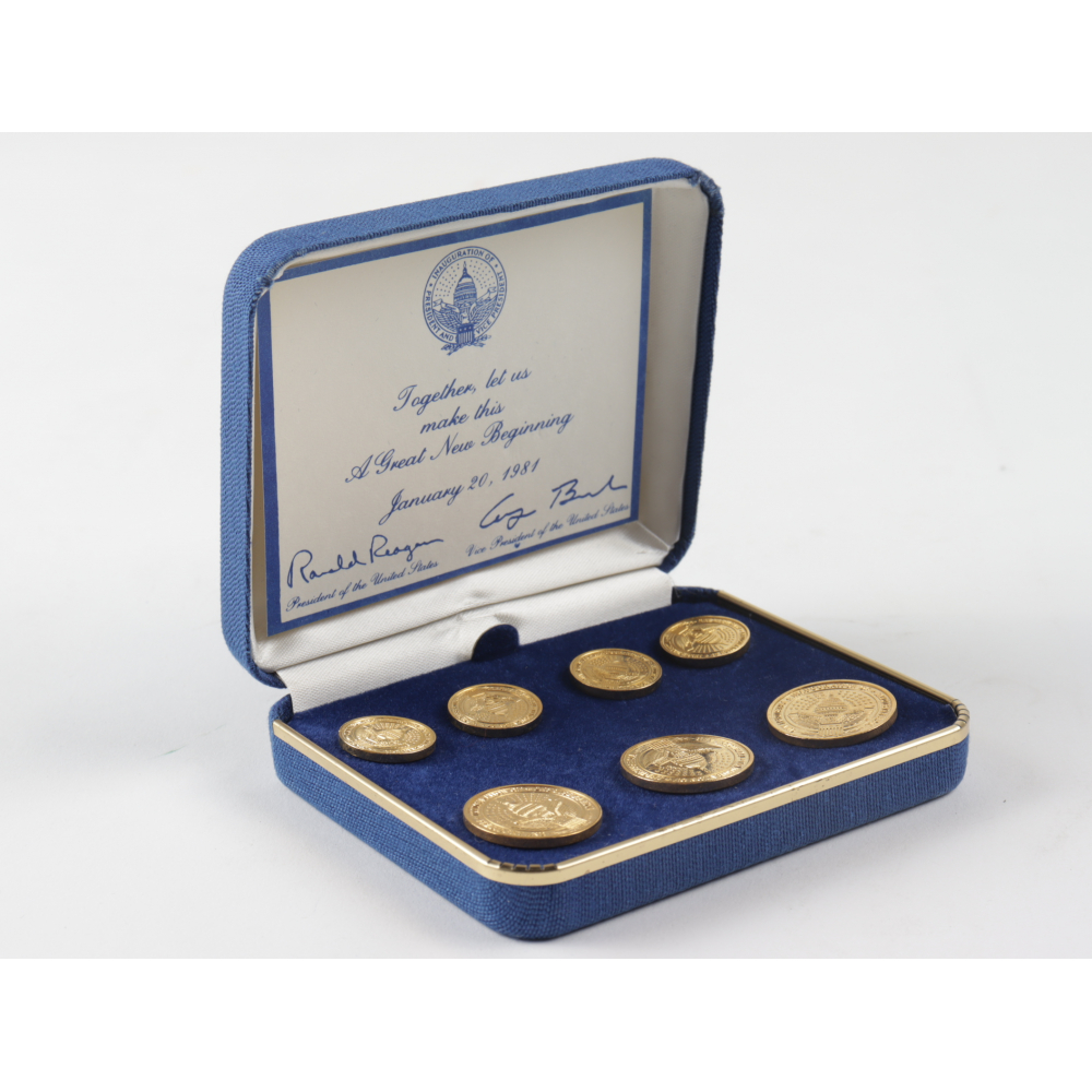 1981 Ronald Reagan Inaguration Coin Set of (7) Coins | Pristine Auction