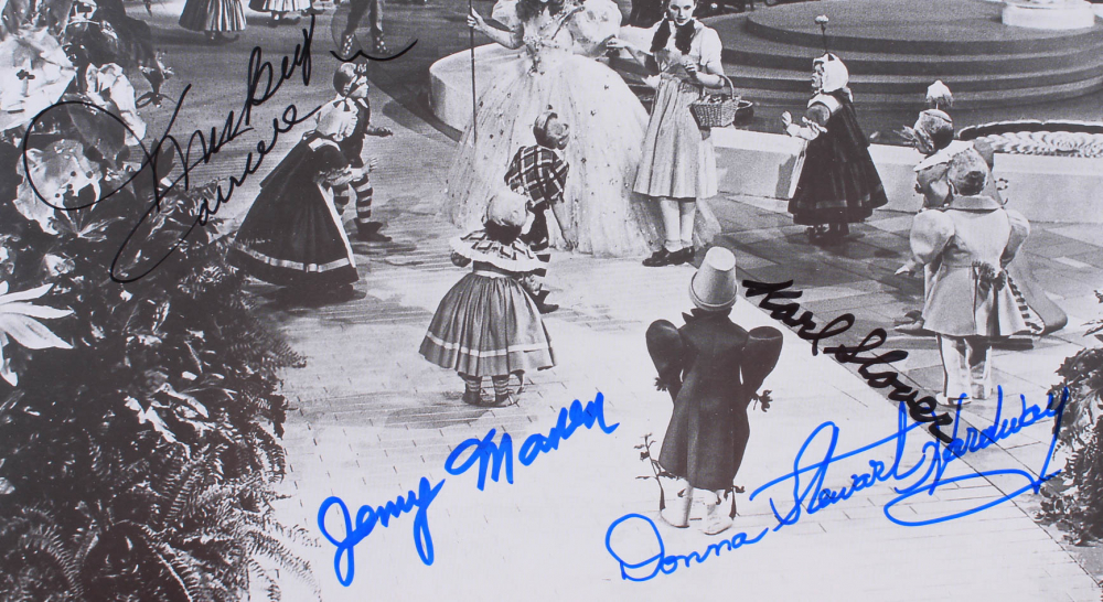 "The Wizard of Oz" 11x14 Photo Cast-Signed by (4) with Mickey Carroll ...