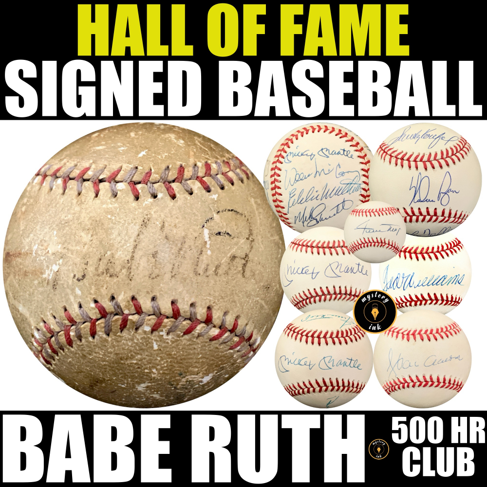 Mystery Ink Hall of Fame Edition Signed Baseball Mystery Box with Babe ...