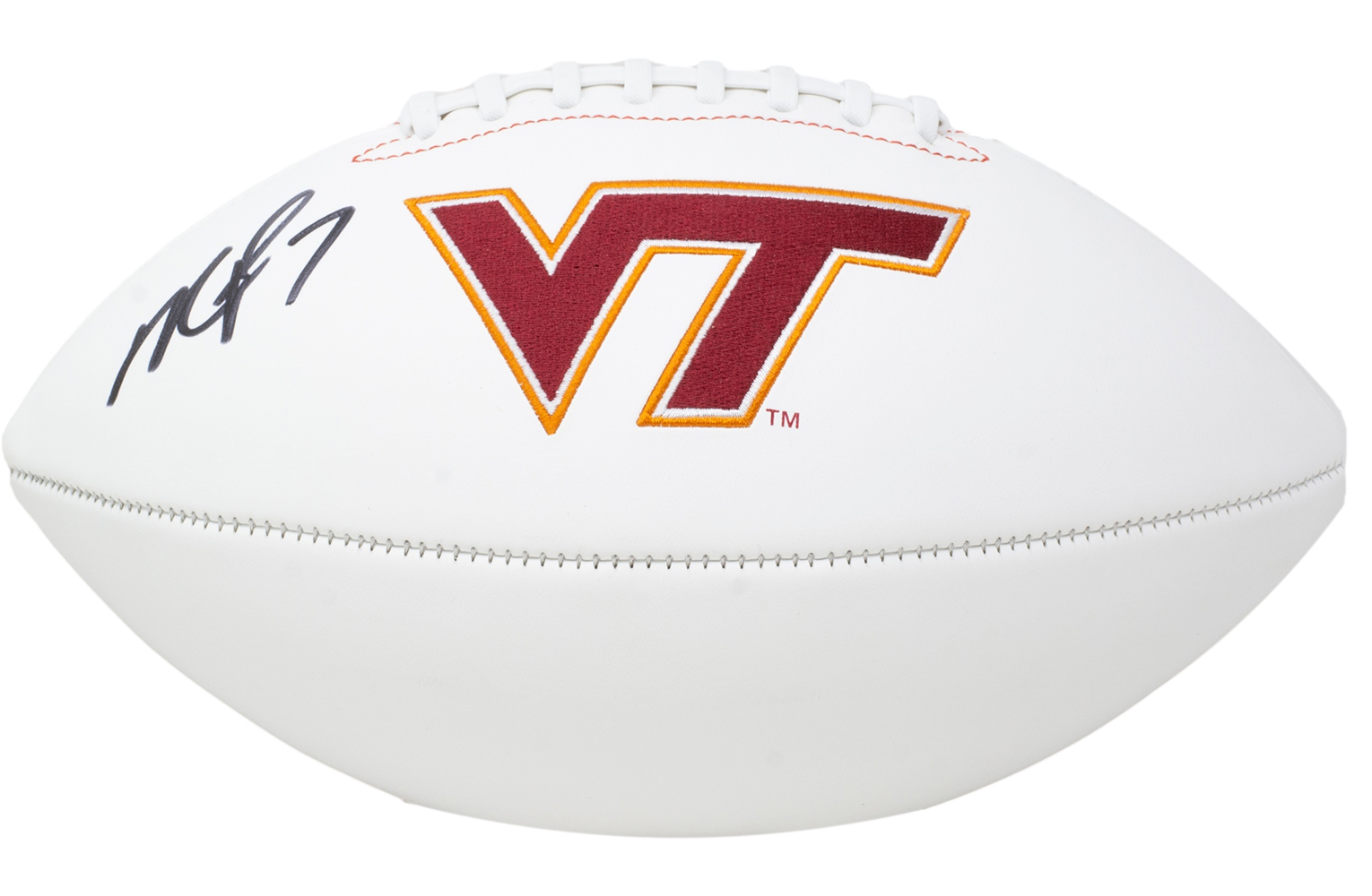 Michael Vick Signed Virginia Tech Hokies Logo Football with Display ...