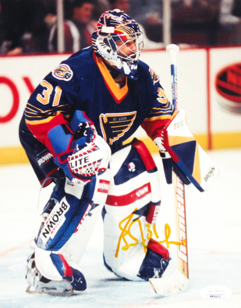 Grant Fuhr Signed Blues 8x10 Photo (JSA COA) | Pristine Auction