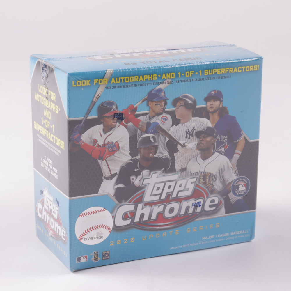 2020 Topps Chrome Update Series Baseball Mega Blue Box with (7) Packs ...