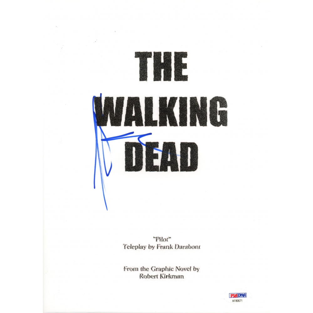 Jeffrey Dean Morgan Signed "The Walking Dead" 8.5x11 TV Pilot Script ...