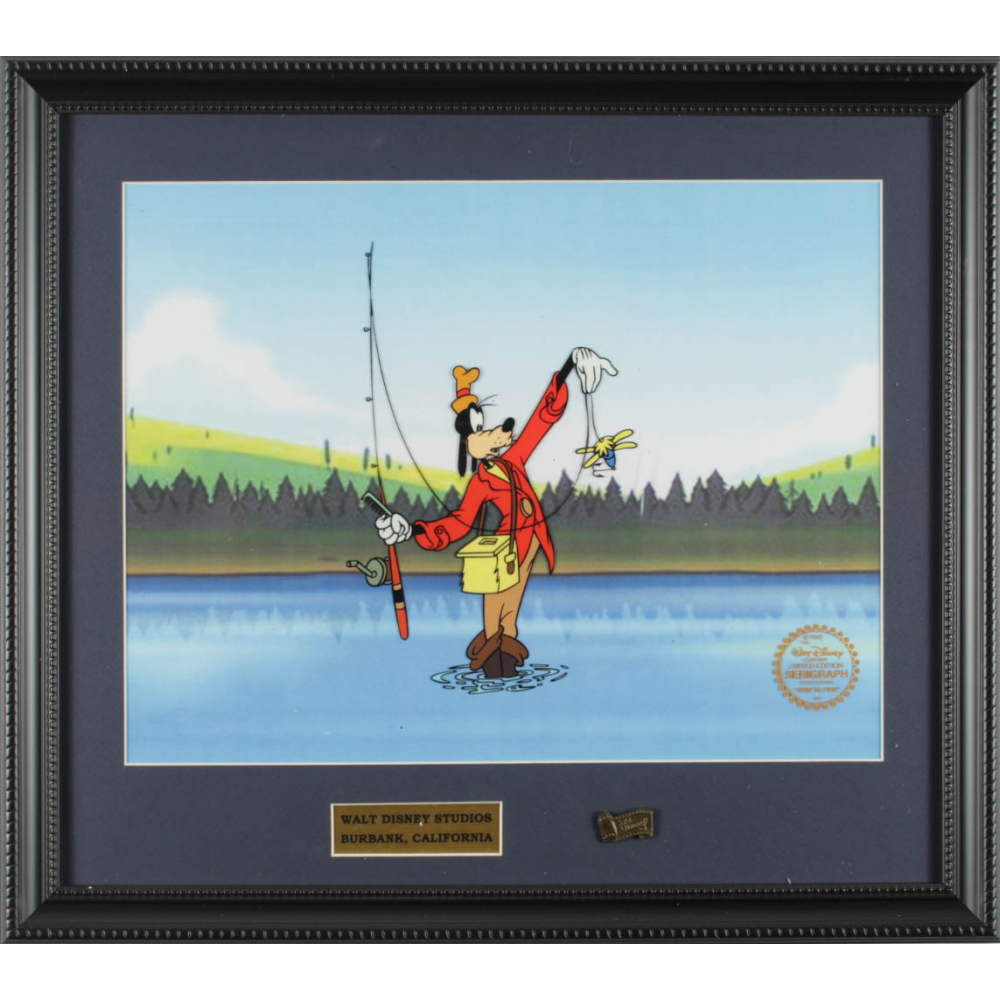 Walt Disney's LE Goofy "How to Fish" 16x18 Custom Framed Animation ...
