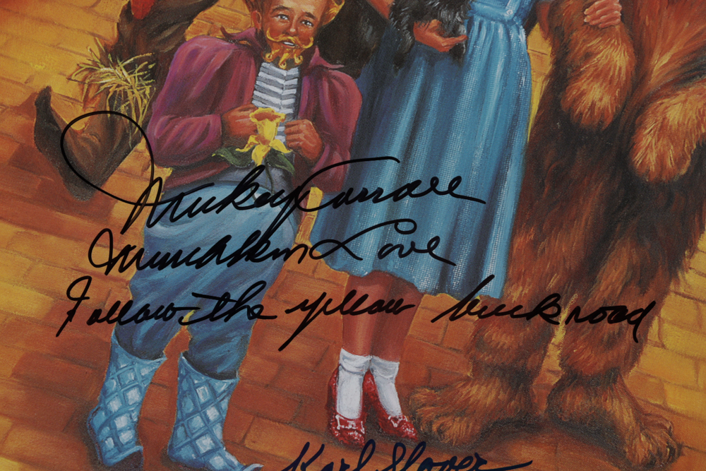 Mickey Carroll, Jerry Maren & Karl Slover Signed "The Wizard of Oz ...
