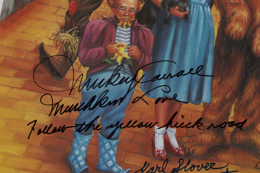 Mickey Carroll, Jerry Maren & Karl Slover Signed "The Wizard of Oz ...