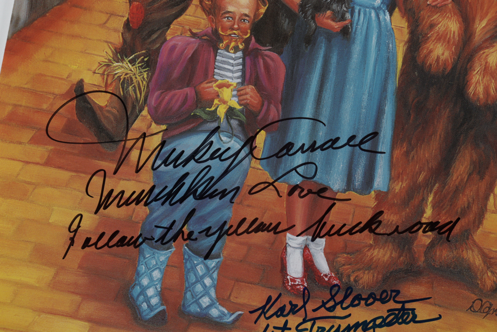 Mickey Carroll, Jerry Maren & Karl Slover Signed "The Wizard of Oz ...