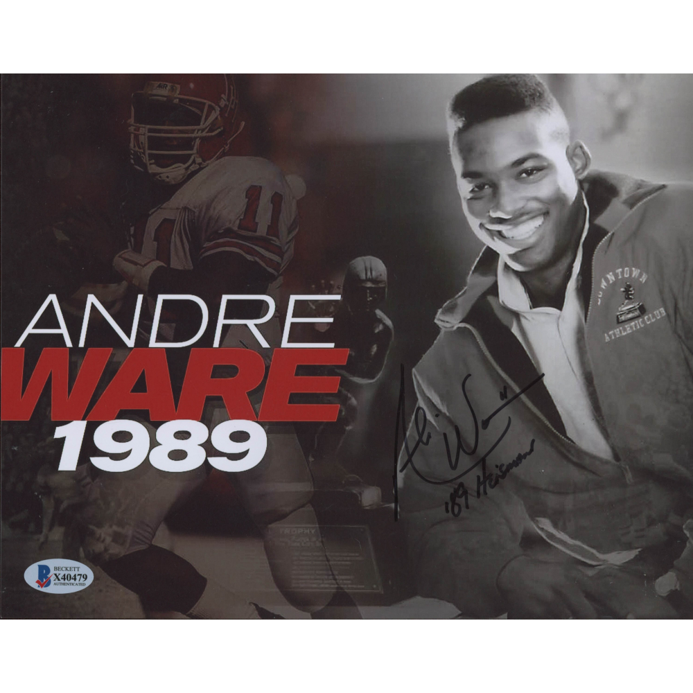 Andre Ware Signed Houston Cougars 8x10 Photo Inscribed "'89 Heisman" (Beckett COA) | Pristine ...