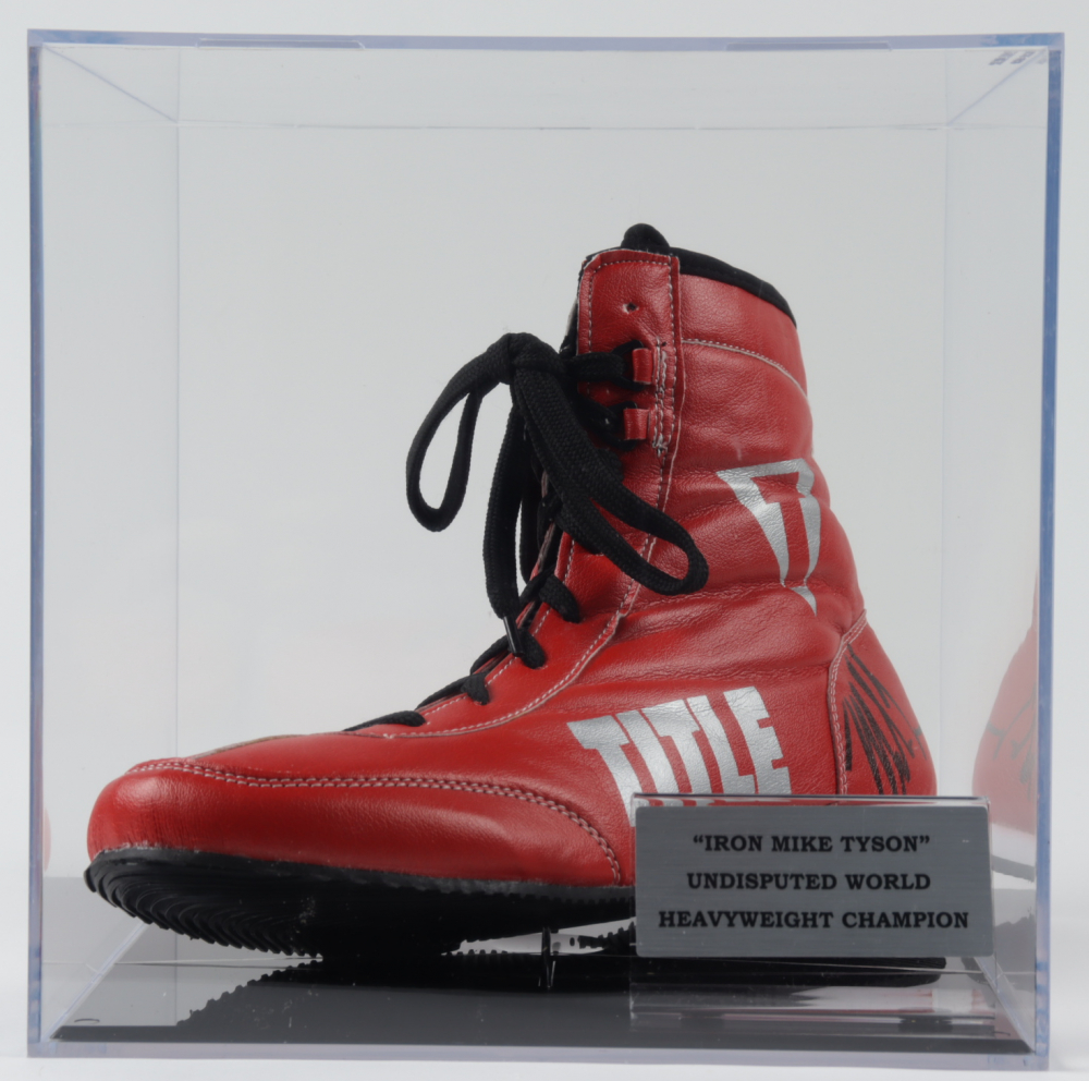 Mike Tyson Signed Title Boxing Shoe (PSA COA) | Pristine Auction
