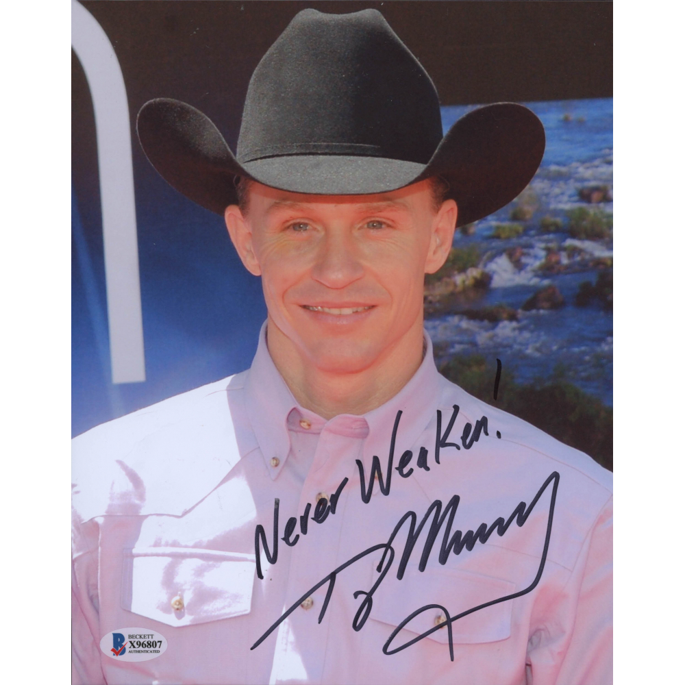 Ty Murray Signed 8x10 Photo Inscribed "Never Weaken!" (Beckett COA ...