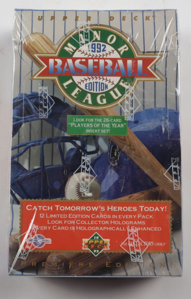 1992 Upper Deck Minor League Baseball Hobby Box with (36) Packs ...