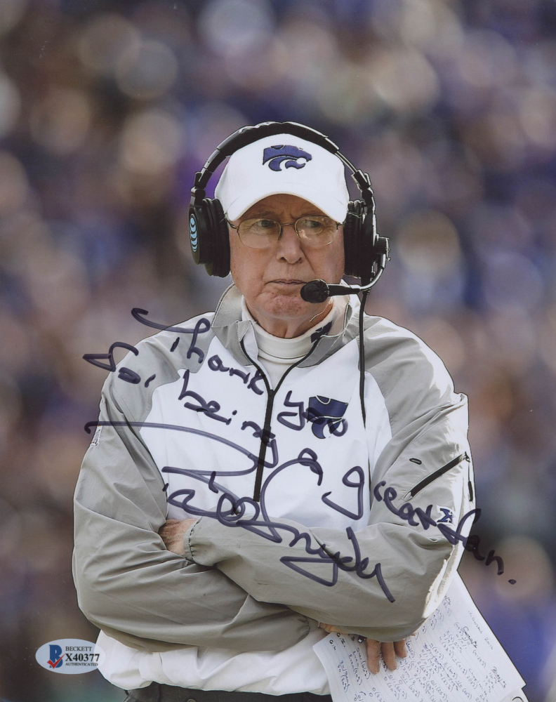 Bill Snyder Signed 8x10 Photo Inscribed "Thank You For Being A Great ...