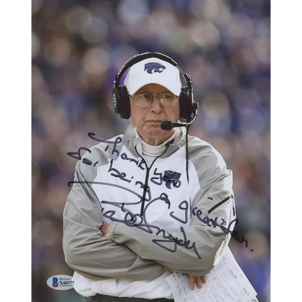 Bill Snyder Signed 8x10 Photo Inscribed "Thank You For Being A Great ...
