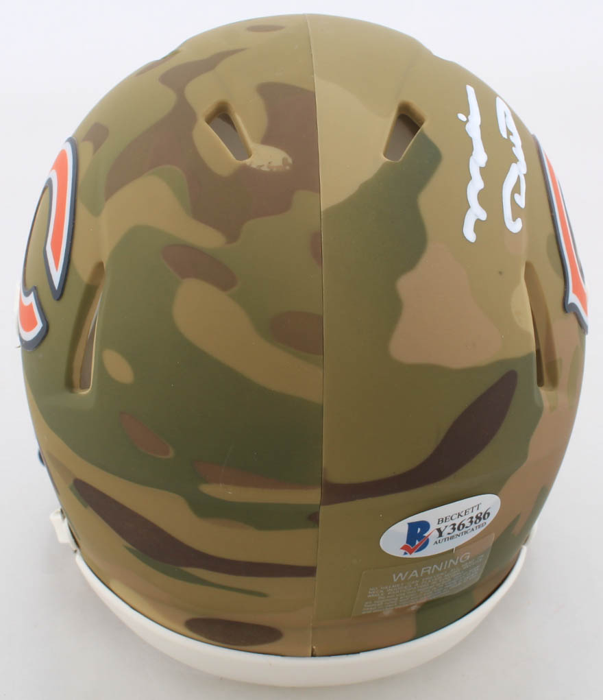 Mike Ditka Signed Bears Camo Alternate Speed Mini Helmet (Beckett COA ...