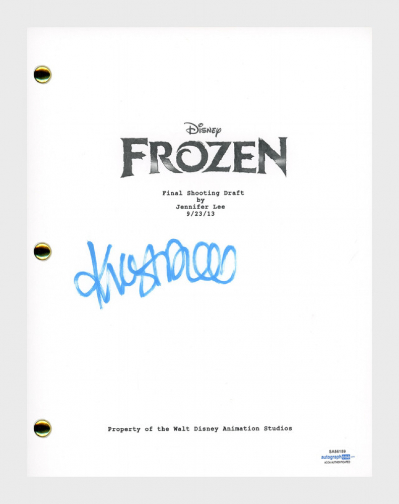 Kristen Bell Signed "Frozen" Movie Script (AutographCOA COA) | Pristine ...