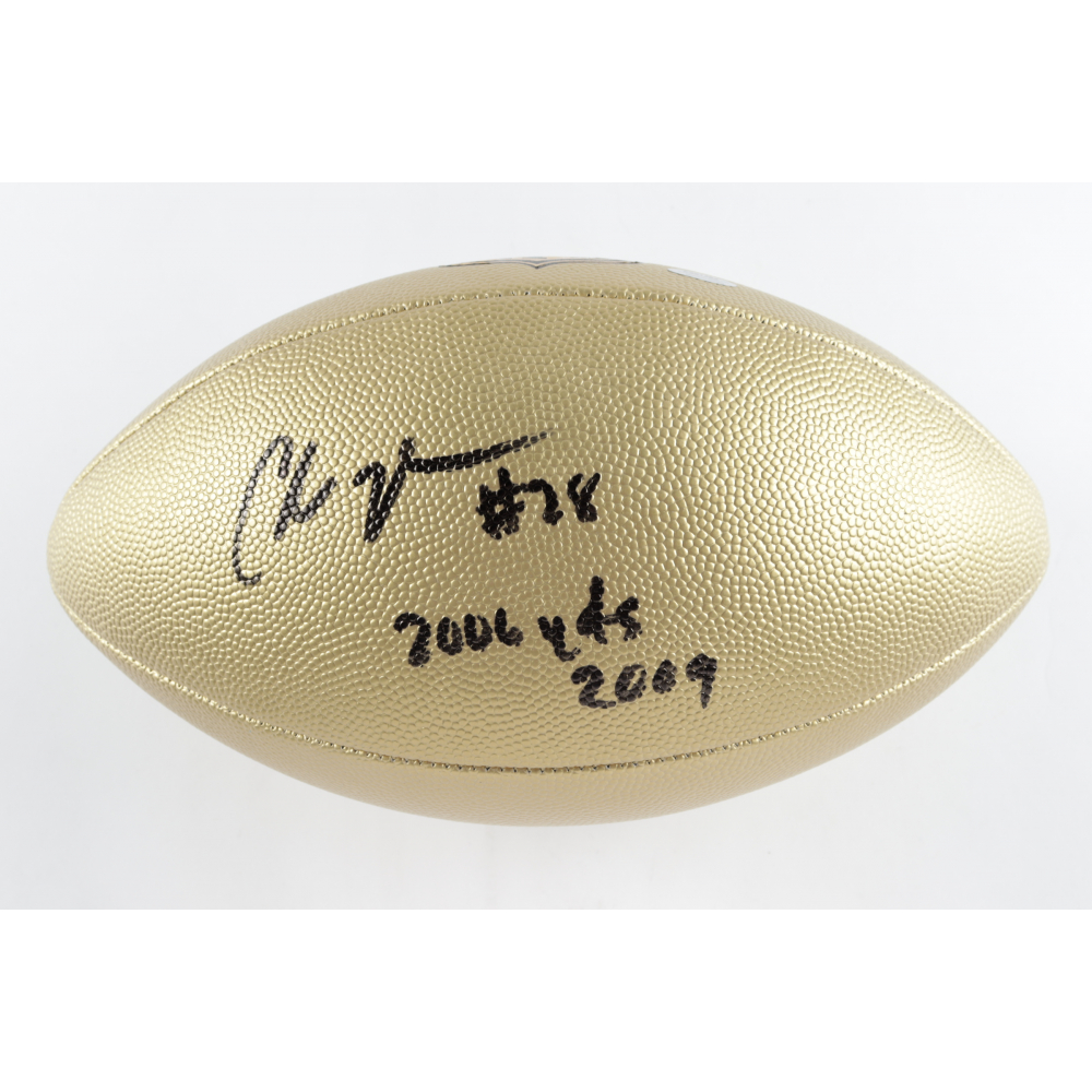 Chris Johnson Signed "The Duke" Gold NFL Logo Football Inscribed "2006 ...