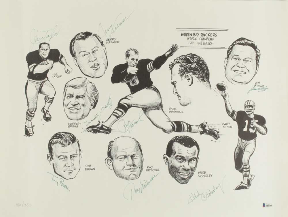 Super Bowl Champions LE Packers 18x24 Print Signed By (8) With Ray ...