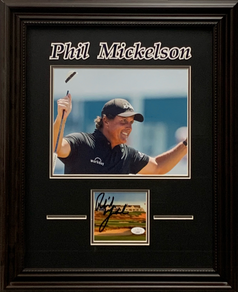 Phil Mickelson Signed 17.5x21.5 Custom Framed Photo Display (JSA COA ...
