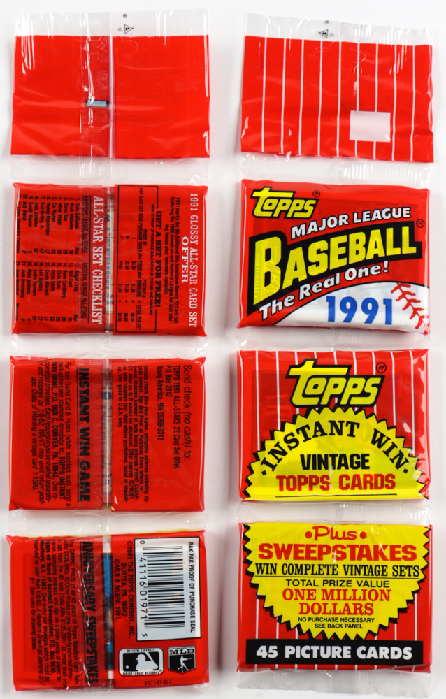 1991 Topps Baseball Rack Pack Box with (24) Rack Packs | Pristine Auction