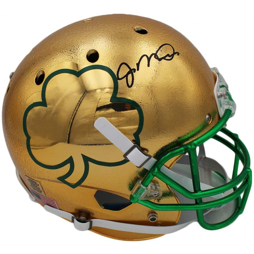Joe Montana Signed Notre Dame Fighting Irish Full-Size Chrome Helmet ...